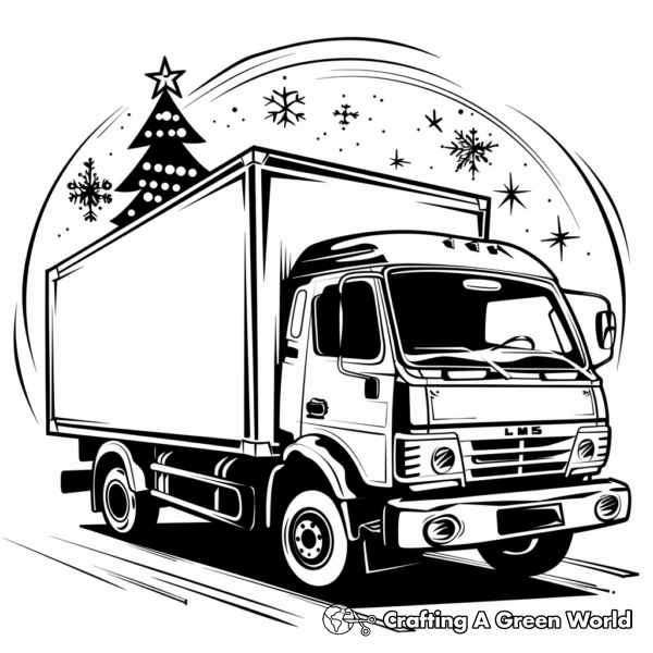 Christmas Truck Coloring Pages - Free & Printable!
