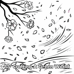 Sakura Coloring Pages - Free & Printable!