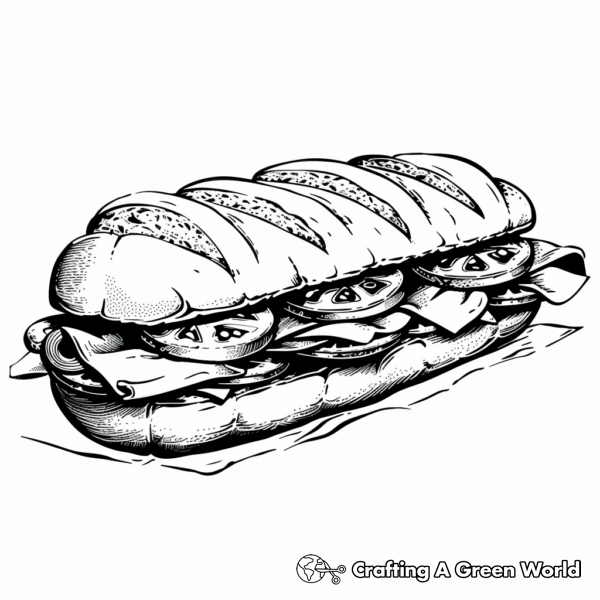 Sandwich Coloring Pages - Free & Printable!