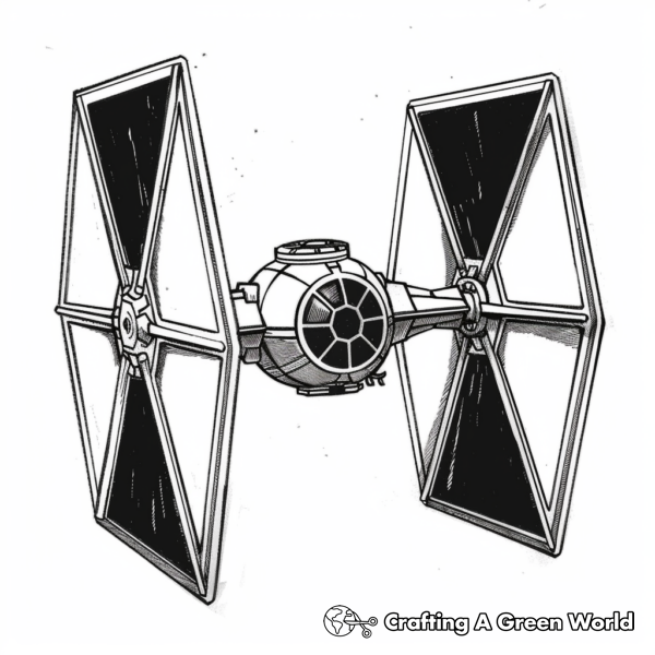 TIE Fighter Coloring Pages - Free & Printable!