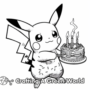 Pikachu Birthday Coloring Pages - Free & Printable!