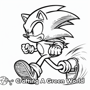 Sonic Running Coloring Pages - Free & Printable!