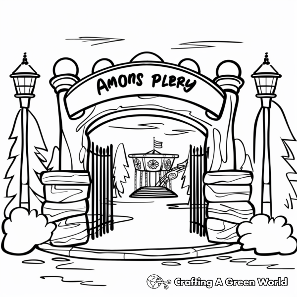 Amusement Park Coloring Pages - Free & Printable!