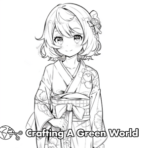 Anime Girl Full Body Coloring Pages - Free & Printable!
