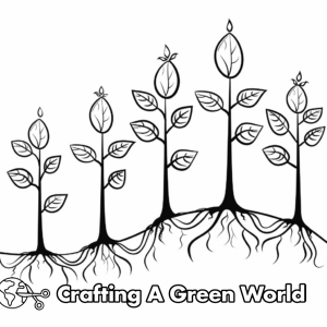 Plant Life Cycle Coloring Pages - Free & Printable!