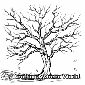 Winter Tree Coloring Pages - Free & Printable!