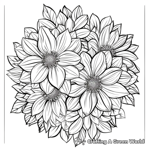 Dahlia Coloring Pages - Free & Printable!