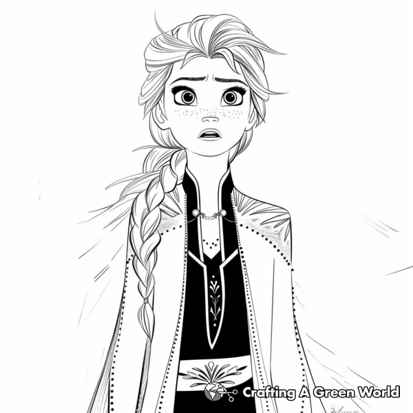 Elsa Frozen 2 Coloring Pages - Free & Printable!