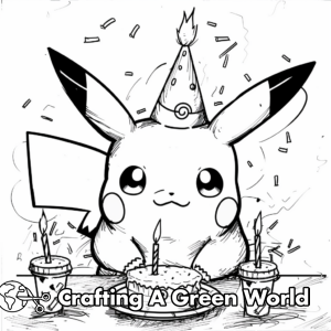 Pikachu Birthday Coloring Pages - Free & Printable!