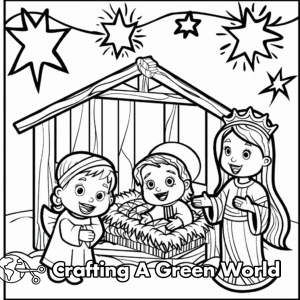 Manger Coloring Pages - Free & Printable!