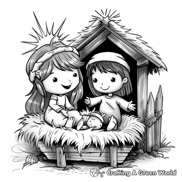Manger Coloring Pages - Free & Printable!