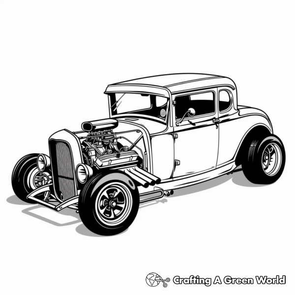 Hot Rod Coloring Pages - Free & Printable!