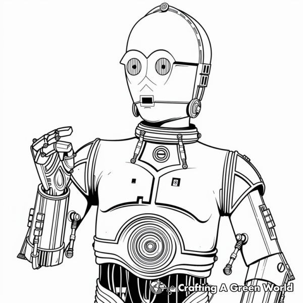 C-3PO Coloring Pages - Free & Printable!