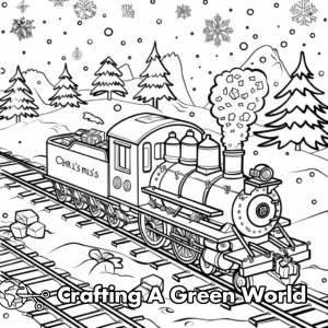 Christmas Train Coloring Pages - Free & Printable!