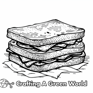 Sandwich Coloring Pages - Free & Printable!