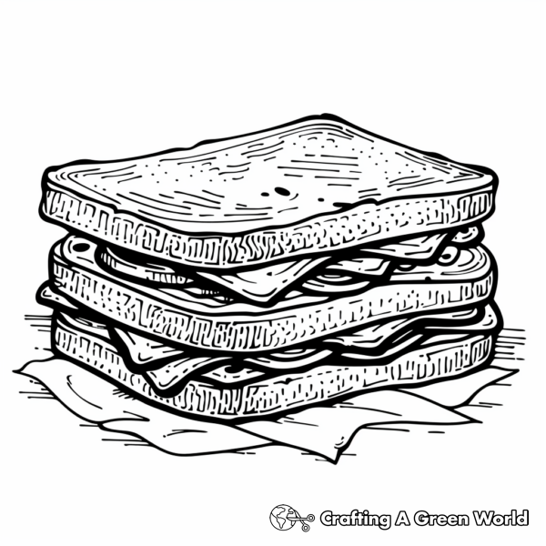 Sandwich Coloring Pages - Free & Printable!