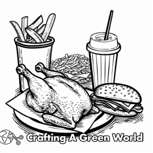 Fast Food Coloring Pages - Free & Printable!