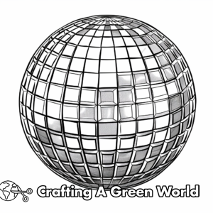 Disco Ball Coloring Pages - Free & Printable!