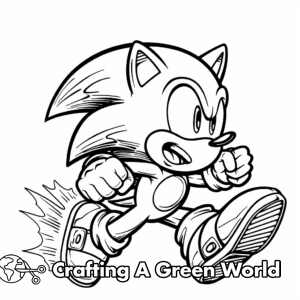 Sonic Running Coloring Pages - Free & Printable!