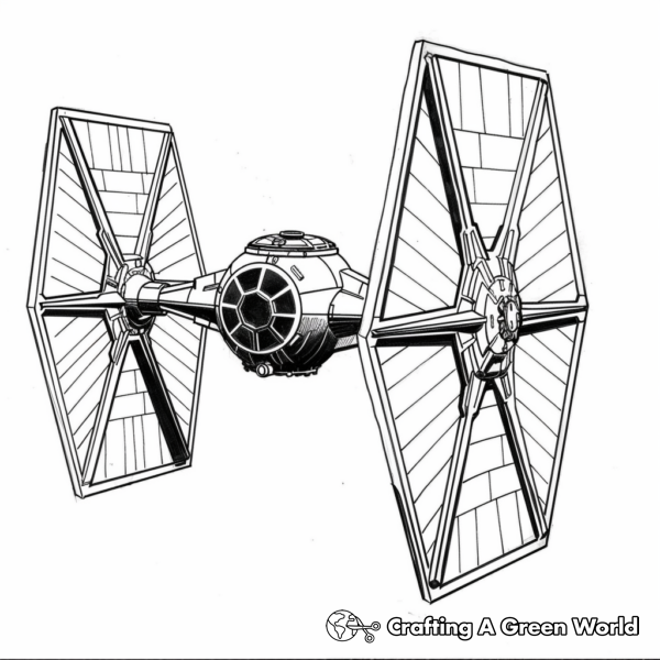 Tie Fighter Coloring Pages - Free & Printable!