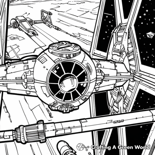 TIE Fighter Coloring Pages - Free & Printable!
