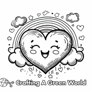 Rainbow Heart Coloring Pages - Free & Printable!
