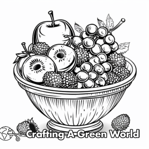 Fruit Bowl Coloring Pages - Free & Printable!