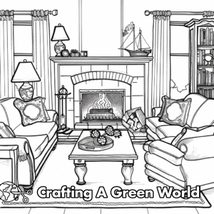Living Room Coloring Pages - Free & Printable!