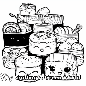Kawaii Sushi Coloring Pages - Free & Printable!