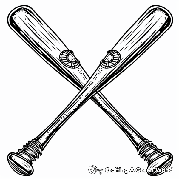 Baseball Bat Coloring Pages - Free & Printable!