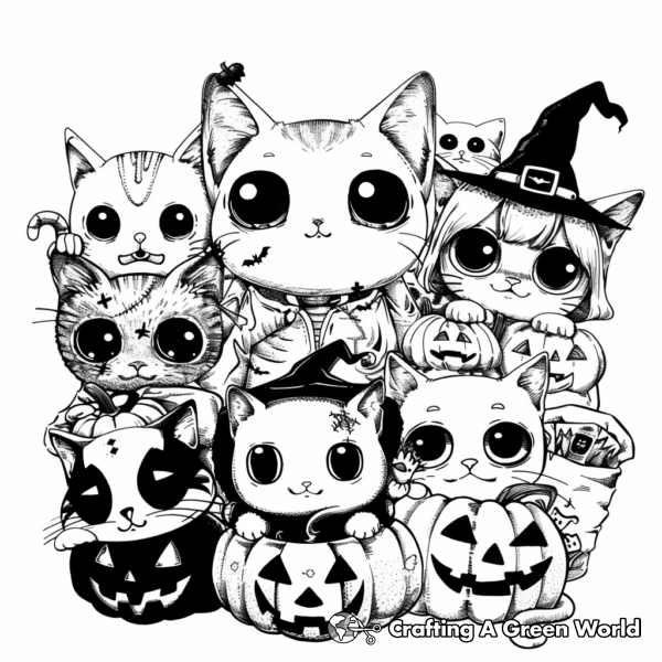 Anime Halloween Coloring Pages - Free & Printable!