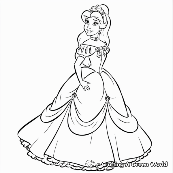 Princess Dresses Coloring Pages - Free & Printable!