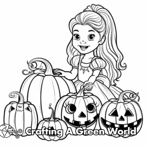 Halloween Princess Coloring Pages - Free & Printable!