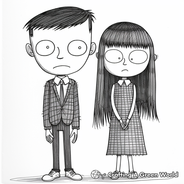 Wednesday Coloring Pages - Free & Printable!