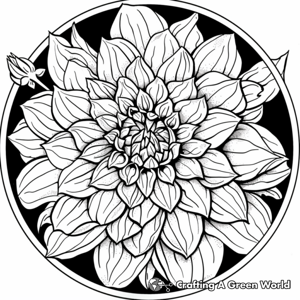 Dahlia Coloring Pages - Free & Printable!