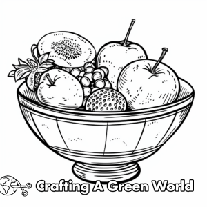 Fruit Bowl Coloring Pages - Free & Printable!