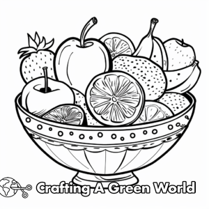 Fruit Bowl Coloring Pages - Free & Printable!