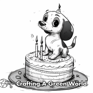 Happy Birthday Dog Coloring Pages - Free & Printable!