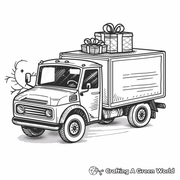 Christmas Truck Coloring Pages - Free & Printable!