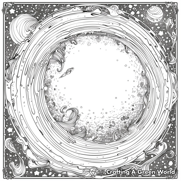Space Aesthetic Coloring Pages - Free & Printable!