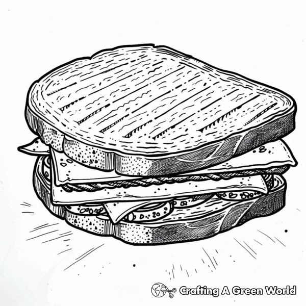 Sandwich Coloring Pages - Free & Printable!