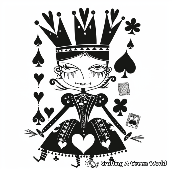 Queen Of Hearts Coloring Pages - Free & Printable!