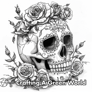 Skull And Roses Coloring Pages - Free & Printable!