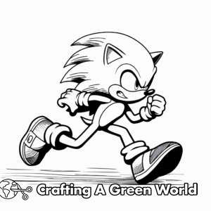 Sonic Running Coloring Pages - Free & Printable!