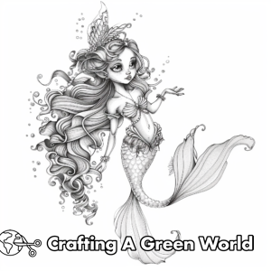 Mermaid Fairy Coloring Pages - Free & Printable!