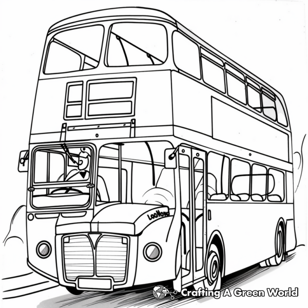 London Buses Colouring Pages Sketch Coloring Page
