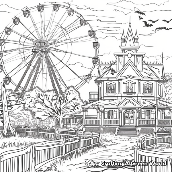 Amusement Park Coloring Pages - Free & Printable!