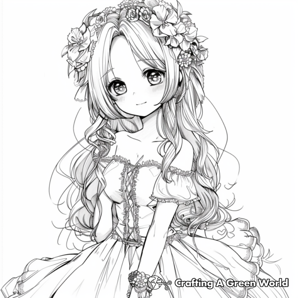 Anime Girl Full Body Coloring Pages - Free & Printable!
