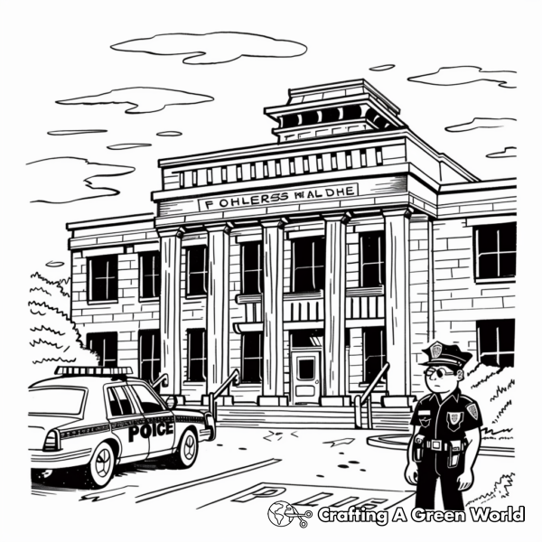 Police Station Coloring Pages - Free & Printable!