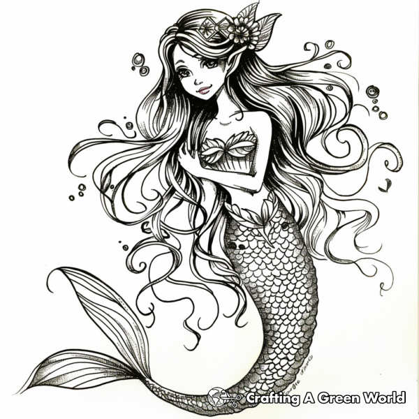 Mermaid Fairy Coloring Pages - Free & Printable!